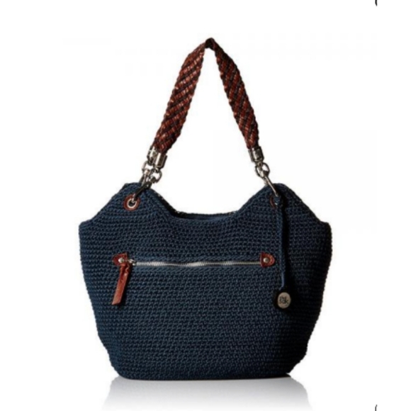 The Sak | Bags | The Sak Crochet Satchel Handbag Braided Straps Indigo ...